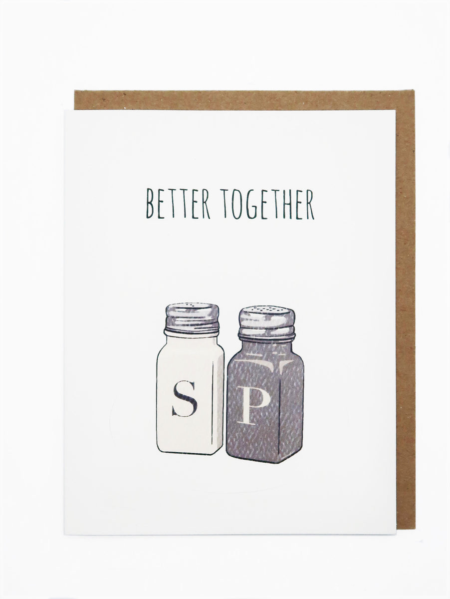 Better Together - Love - Wedding - Salt and Pepper - Greeting Card ...